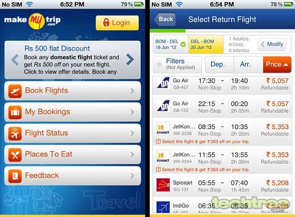 EarthAndroidMakeMyTrip.Com Launched App For Android - EarthAndroid