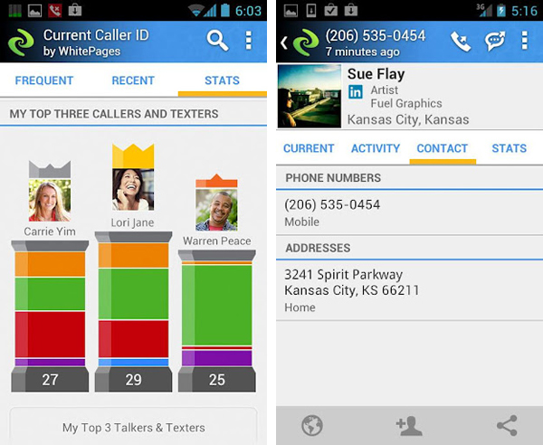 EarthAndroidCurrent Caller ID - EarthAndroid